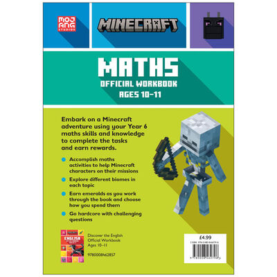 Minecraft Maths Ages 10-11: Official Workbook By Collins KS2 | The Works