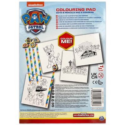 Paw Patrol Colouring Pad, Pencil and Eraser Set By Paw Patrol | The Works