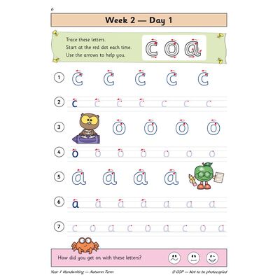 KS1 Handwriting Daily Practice Book: Year 1 Autumn Term By CGP Books ...