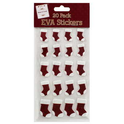 Christmas Stocking EVA Stickers: Pack of 20 From 1.00 GBP | The Works
