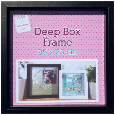 Black Deep Box Frame - 25cm x 25cm From 0.50 GBP | The Works