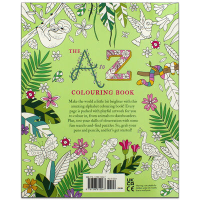 The A to Z Colouring Book By Arcturus | The Works