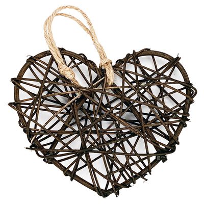 Brown Rattan Hearts: Pack of 6 From 2.50 GBP | The Works