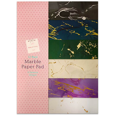 Marble Paper Pad: Pack of 12 From 3.00 GBP | The Works
