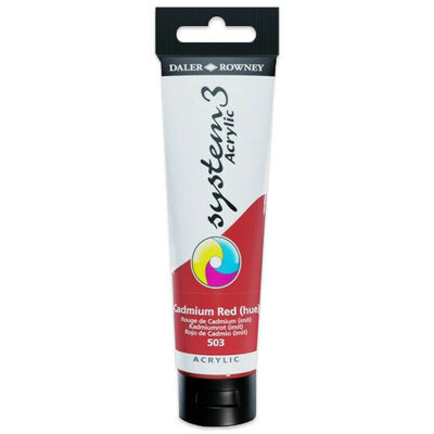 Daler Rowney System 3 150ml Acrylic Paint - Cadmium Red Hue From 4.00 ...