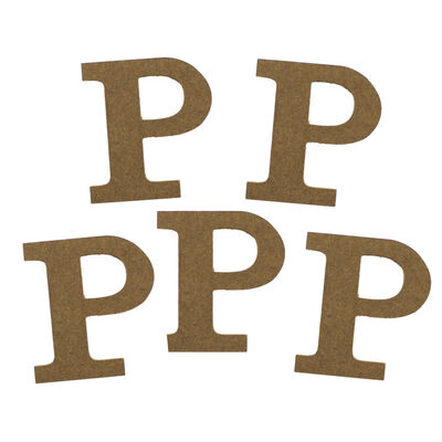 MDF Letter P: Pack of 5 From 1.50 GBP | The Works
