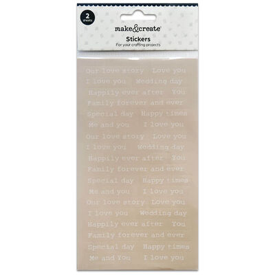 Love Sentiment Stickers From 0.50 GBP | The Works