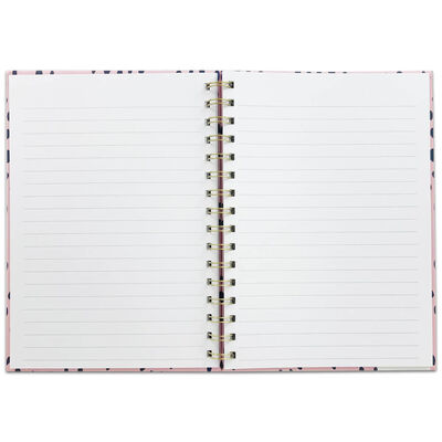 A5 Wiro Pink & Navy Spot Notebook From 0.50 GBP | The Works