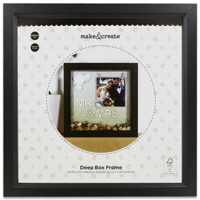Black Deep Box Frame - 20cm x 20cm From 4.00 GBP | The Works
