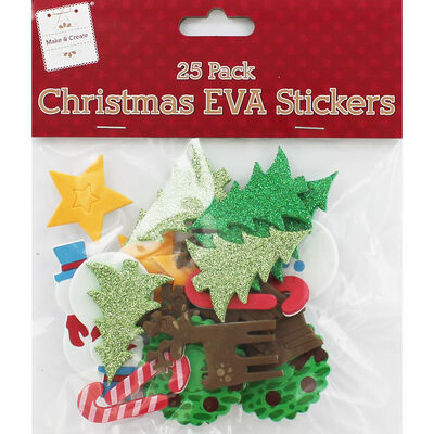 Christmas EVA Stickers - Pack Of 25 From 0.50 GBP | The Works