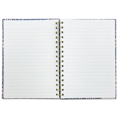 A5 Wiro Blue & Pink Patterned Notebook From 2.00 GBP | The Works