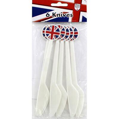 Union Jack Plastic Knives - 6 Pack From 0.25 GBP | The Works
