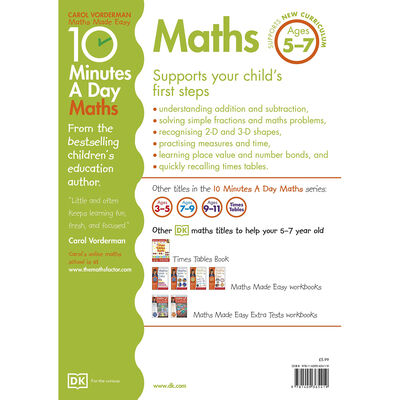 10 Minutes A Day: Maths By Carol Vorderman | The Works