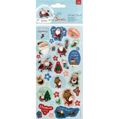 At Home with Santa Sticker Sheet - 2 Pack From 1.00 GBP | The Works