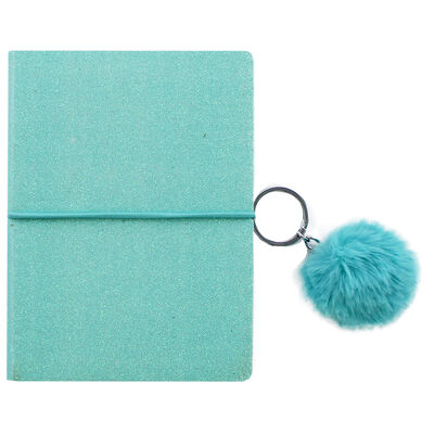 A6 Blue Glitter Notebook with Keyring From 0.25 GBP | The Works