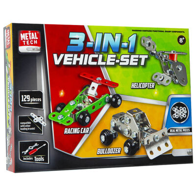 Metal Tech 3-in-1 Vehicle Set From 0.50 GBP | The Works