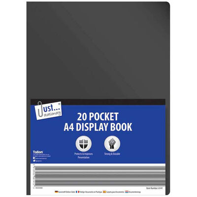 A4 Display Book: 20 Pockets Assorted From 0.50 GBP | The Works