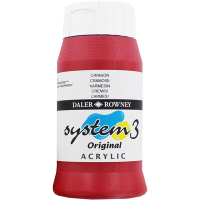 Daler Rowney System 3 Acrylic Paint - Crimson From 0.50 GBP | The Works