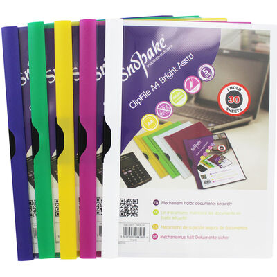 Snopake A4 Clip File - Pack of 5 From 0.10 GBP | The Works