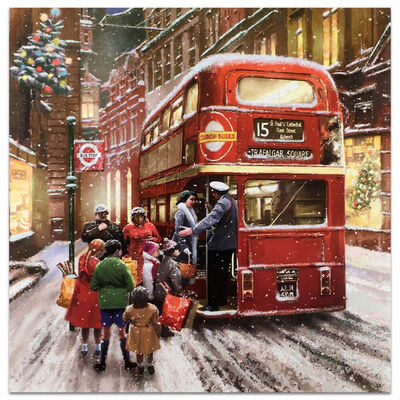 Premium London Bus Christmas Cards: Pack of 10 From 0.50 GBP | The Works