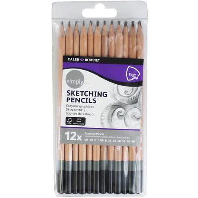 Daler Rowney Simply 12 Sketching Pencils From 1.50 GBP | The Works