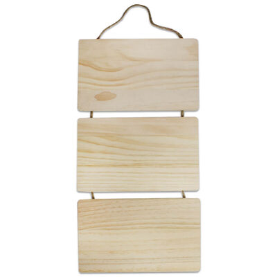 Wooden Hanging 3 Slat Sign From 5.00 GBP | The Works