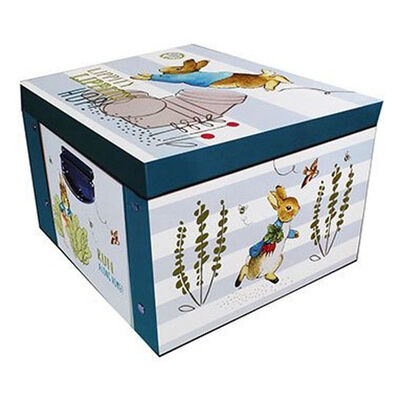 Peter Rabbit Library and Striped Collapsible Storage Box Bundle