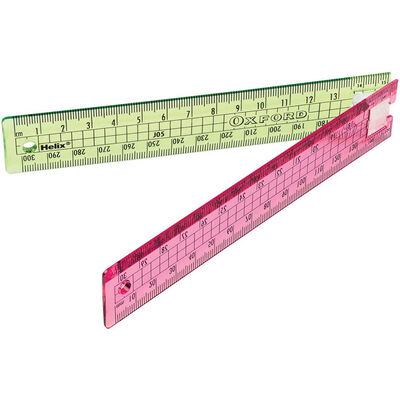 Helix Oxford Clash Pink 30cm Folding Ruler From 0.50 GBP | The Works