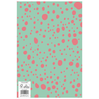 A4 Casebound Sage & Pink Spots Notebook From 2.65 GBP | The Works