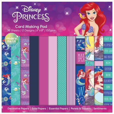 The Little Mermaid Card Making Pad: 8” x 8” From 1.00 GBP | The Works