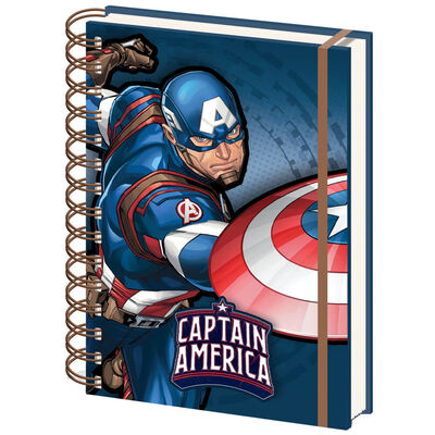 A5 Wiro Captain America Notebook From 0.50 GBP | The Works