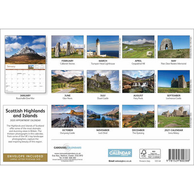 Scottish Highlands and Islands 2020 A4 Wall Calendar From 1.50 GBP ...