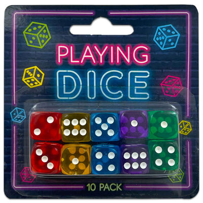 Multicoloured Playing Dice: Pack of 10 From 1.00 GBP | The Works