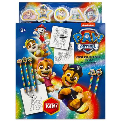 Paw Patrol Colouring Pad, Pencil and Eraser Set By Paw Patrol | The Works