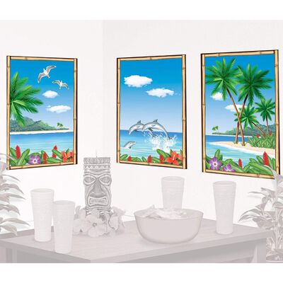 Tropical Paradise View Scene Setter From 0.75 GBP | The Works