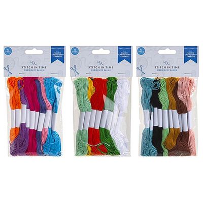Skeins Primary Embroidery Threads: Pack of 12 From 1.50 GBP | The Works