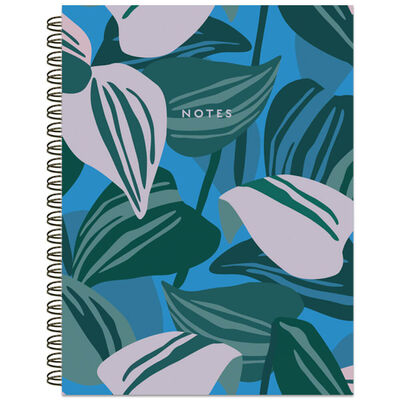 A4 Blue Leaves Wiro Notebook From 3.00 GBP | The Works