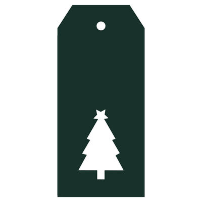 Christmas Tree Rectangle Gift Tags: Pack of 10 From 1.00 GBP | The Works