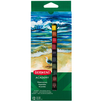 Derwent Academy Watercolour Paint: Pack of 12 From 10.00 GBP | The Works