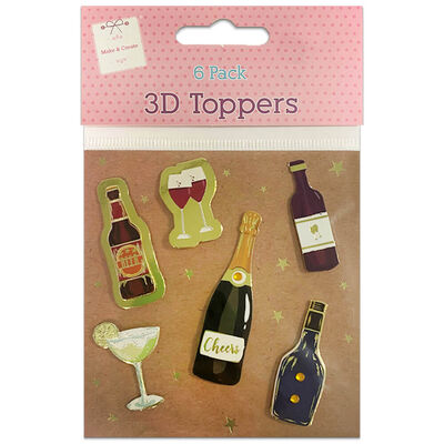 3D Drink Toppers: Pack of 6 From 0.25 GBP | The Works