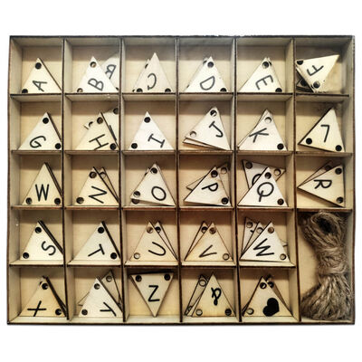 Wooden Alphabet Bunting Set From 1.00 GBP | The Works