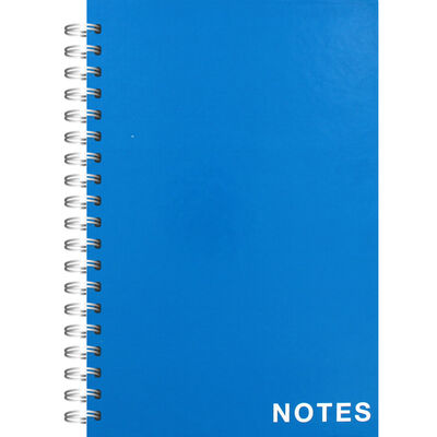 A5 Wiro Plain Blue Lined Notebook From 0.50 GBP | The Works