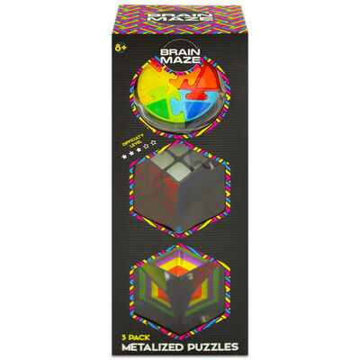 Brain Maze Metalized Puzzles: Pack of 3 From 1.00 GBP | The Works