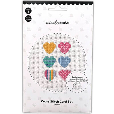 Patchwork Heart Cross Stitch Card Set From 2.00 GBP | The Works