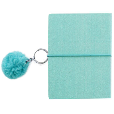 A6 Blue Glitter Notebook with Keyring From 0.25 GBP | The Works