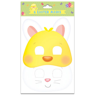 Easter Bunny and Chick Masks: Pack of 6 From 2.00 GBP | The Works