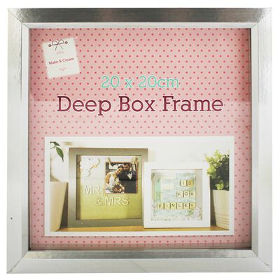 Silver Deep Box Frame: 20cm x 20cm From 0.50 GBP | The Works