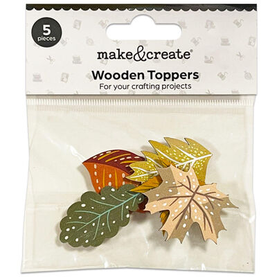 Wooden Leaf Toppers: Pack of 5 From 1.50 GBP | The Works