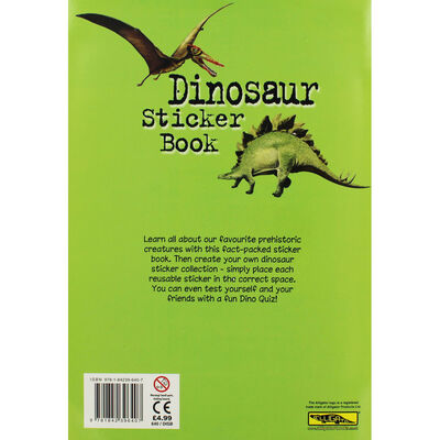 The Amazing Dinosaur Sticker Book By Alligator Books | The Works