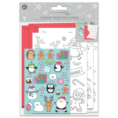 Colour Your Own Christmas Cards: Pack of 6 From 2.00 GBP | The Works